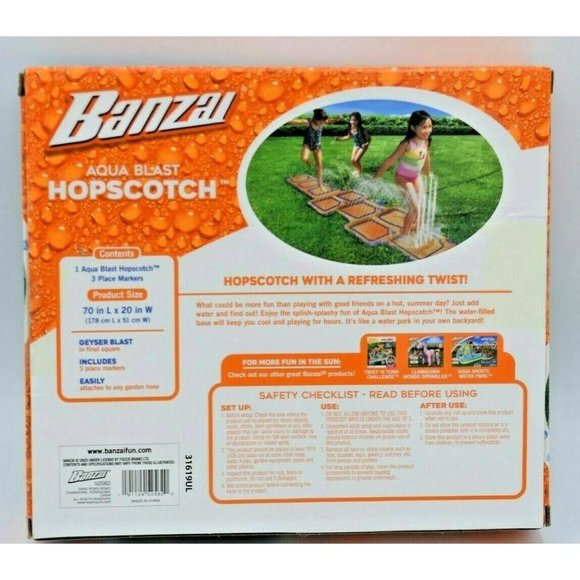 Banzai | Toys | Banzai Aqua Blast Hopscotch Water Splash Pad Sprinkler ...